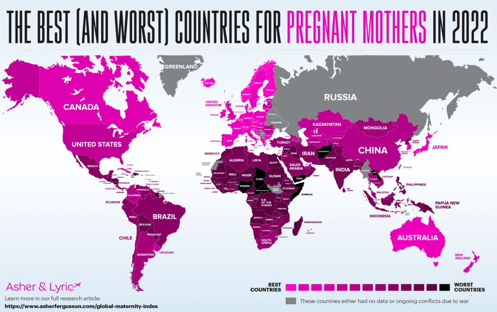 172 Best (& Worst) Countries for Pregnant Mothers in 2022 - Asher & Lyric